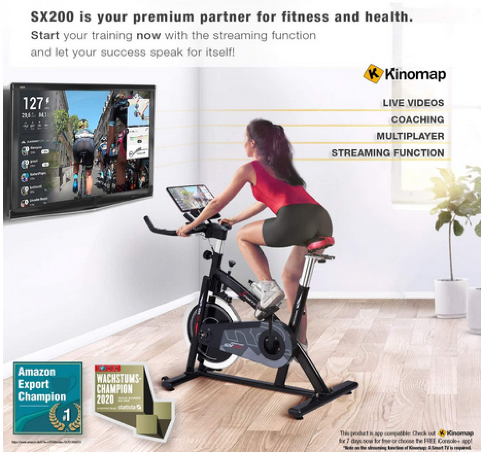 Sportstech Professional Indoor Cycle SX200 - Fitness Fighters